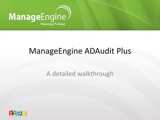 ManageEngine ServiceDesk Plus | PPTX