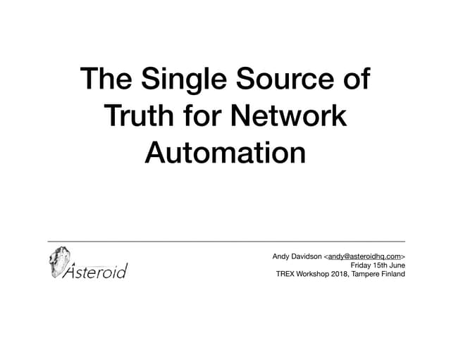 Single Source Of Truth For Network Automation Ppt 7832