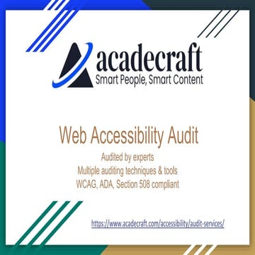 How To Conduct A Web Accessibility Audit | PPTX