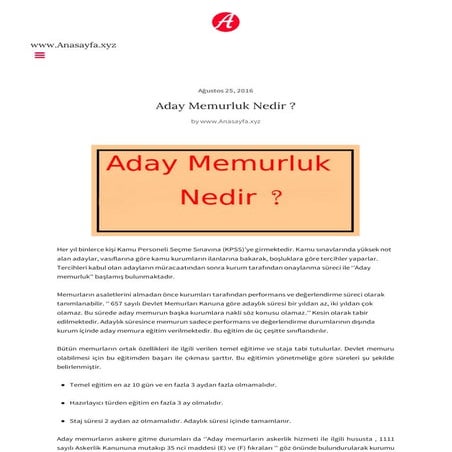 Aday memurluk-nedir | PDF