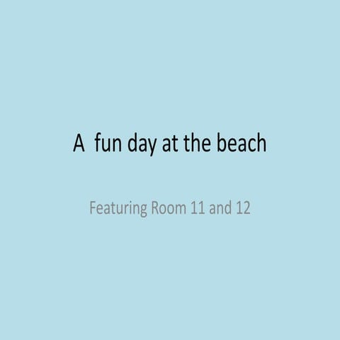 A day at the beach | PPTX