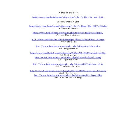 A Day In The Life | DOCX | Contemporary Hits/Pop/Top 40 | Music