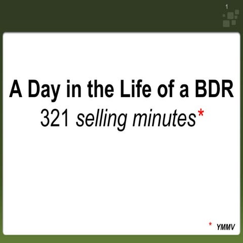 A day in the life of a BDR | PPTX