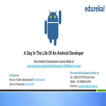 A day in the life of an android developer | PPT