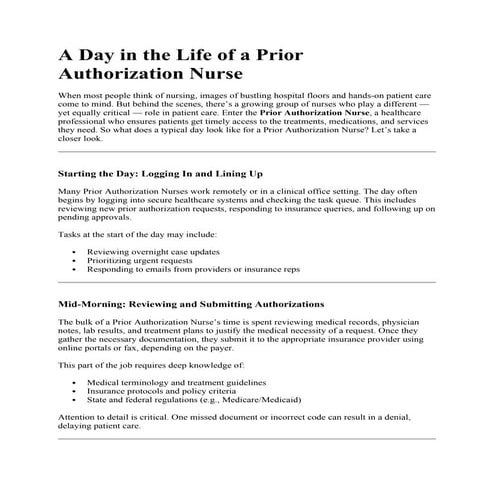 A Day in the Life of a Prior Authorization Nurse.docx