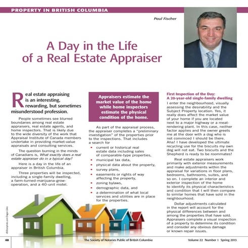 A Day in the Life of a Real Estate Appraiser | PDF