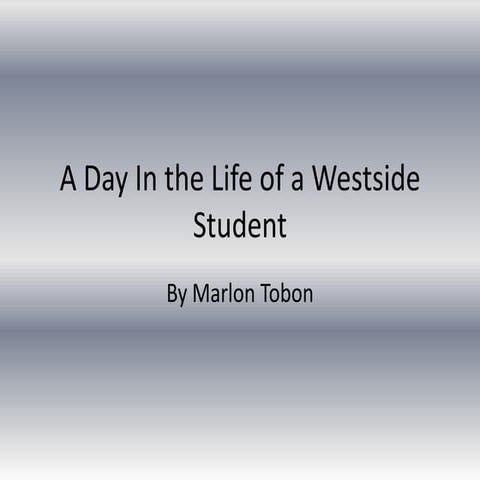 A day in the life of a westside culinarian | PPTX