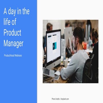 A day in the life of product manager | PPTX