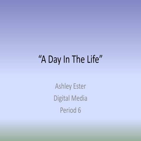 A day in the life powerpoint | PPTX