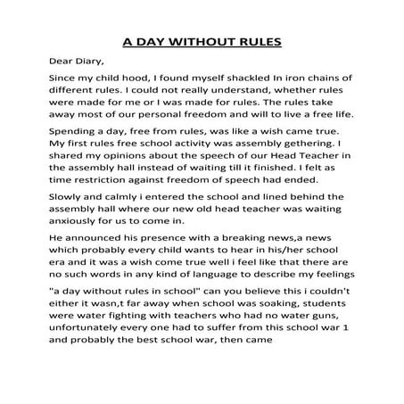 A day without rules | DOCX