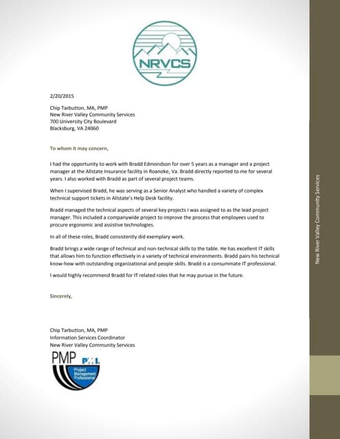 Recommendation Letter - Mayor Daniels | PDF