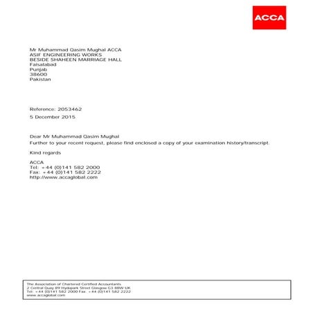 2053462_05122015 ACCA Transcript | PDF | Business Accounting & Finance ...