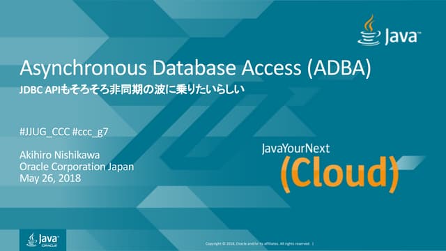 Adba Asynchronous Database Access Ppt