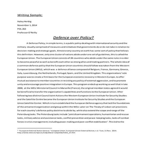 Writing Sample | PDF