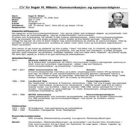 Ingar´s CV.2 | DOCX