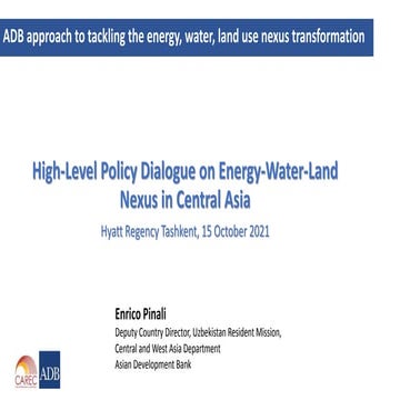 ADB CAREC water pillar 15 October 2021 | PPTX