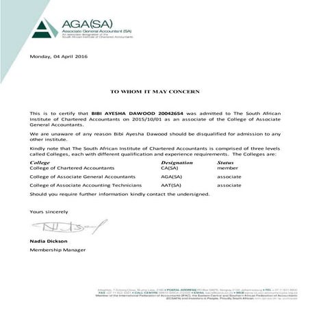 AGA Confirmation letter B Dawood | DOCX