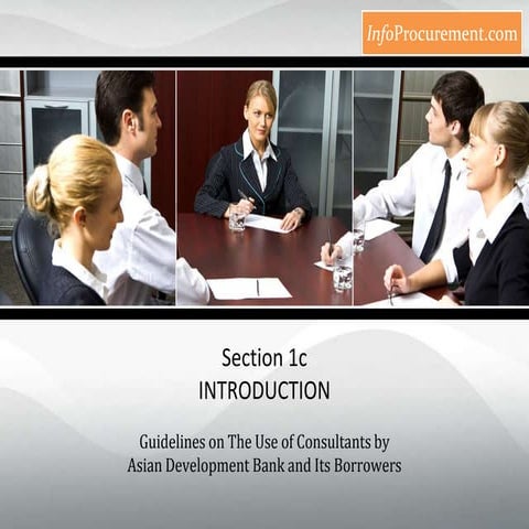 Introduction to Guidelines on The Use of Consultants by Asian ...