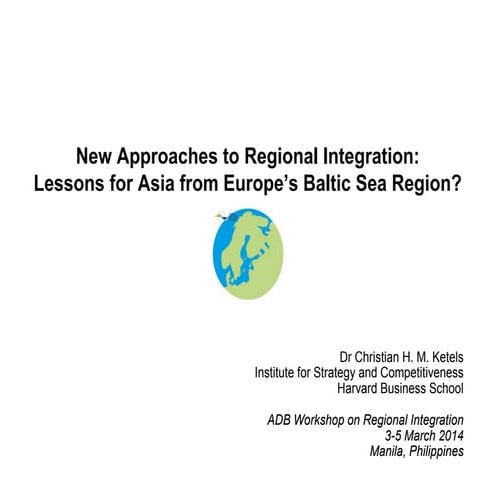 Regional Integration: European Lessons for Asia? | PPT