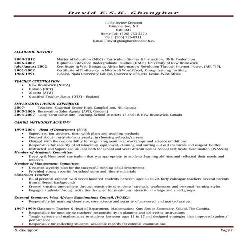 David Resume 2015 | DOCX