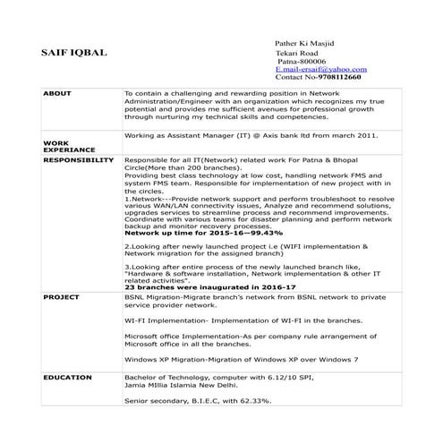 CV-SAIF | DOC | Computer Networking | Computing