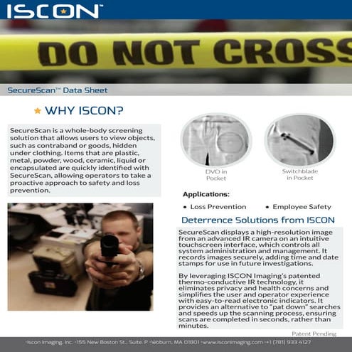 Iscon Imaging SecureScan Spec Sheet | PDF | Computer Peripherals ...