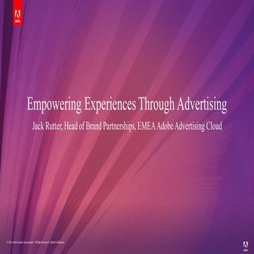 Interact 2017 Keynote: Empowering Experiences Through Advertising by ...