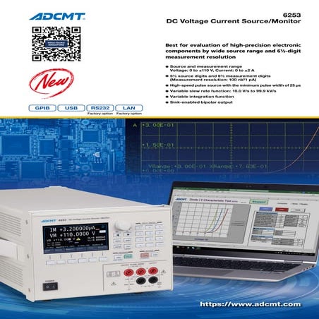 Adcmt catalog 6253-e-denkei DC Voltage Current Source Monitor | PDF