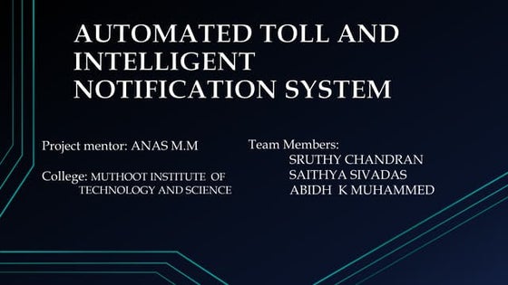 AUTOMATION OF TOLLGATE.ppt (6).pptx | Computing | Technology & Computing