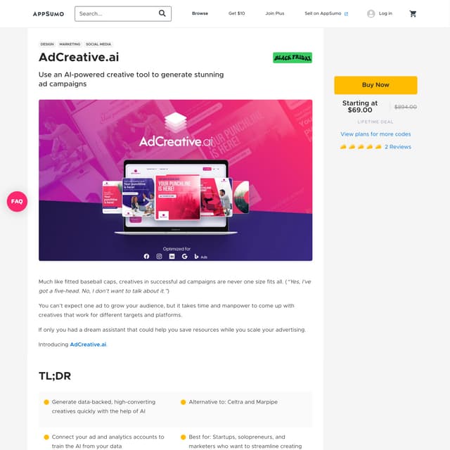 AdCreative.ai Use an AI-powered creative tool to generate stunning ad ...