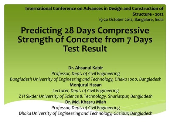 Compressive strength of the concrete | PPT
