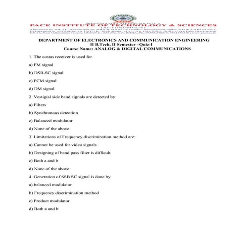 Analog andDigital Communicationonline bits2 | PDF