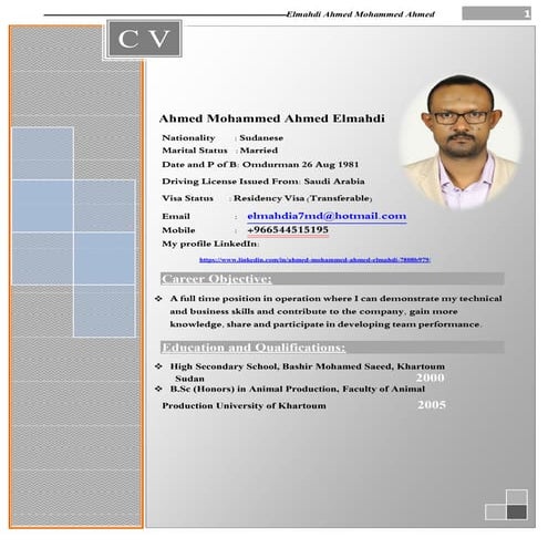 My Cv | PDF | Agriculture | Industries