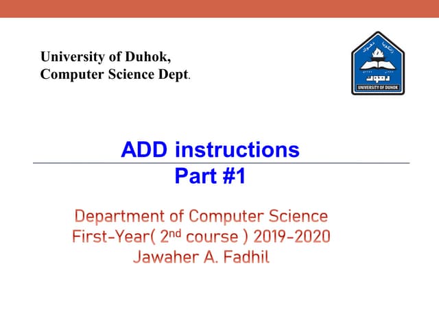 Add instruction-part1 | PPT Add instruction-part1 | PPT
