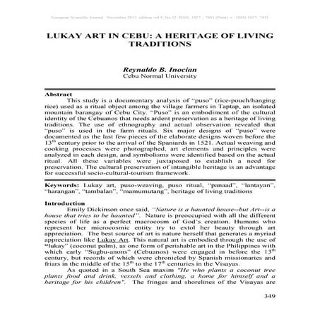 Lukay Art in Cebu A Heritage of Living Traditions | PDF