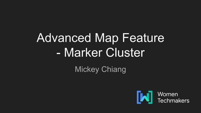 Advanced Map Feature Marker Cluster Ppt