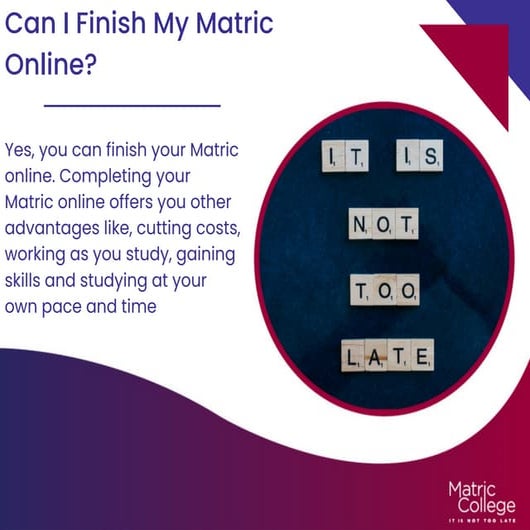 Can I Finish My Matric Online? | PDF