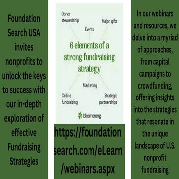 Strategic Fundraising Strategies, Foundation Grants, and Navigating ...
