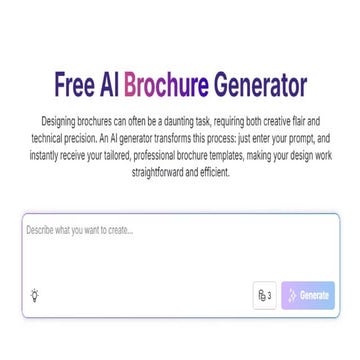 Turn prompts into brochures - AI Brochure Generator | PPTX