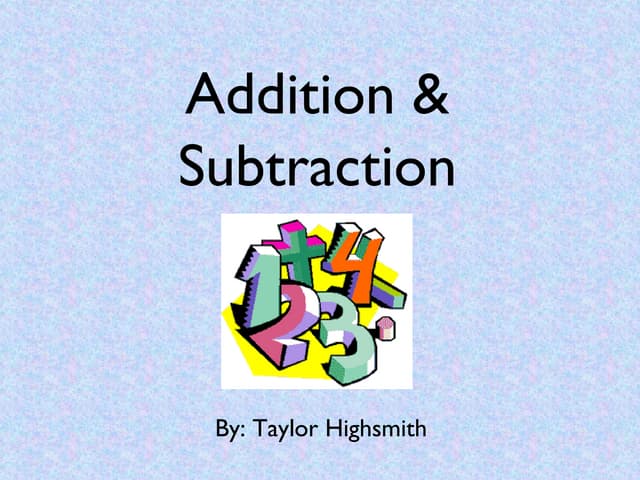 Inverse relationship between addition & subtraction | PPTX