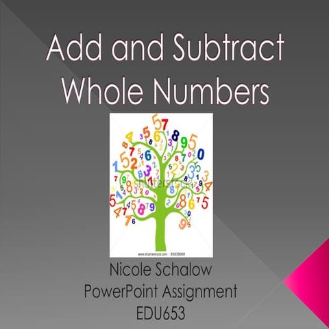 Add and subtract whole numbers power point presentation | PPTX