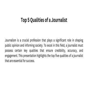 Top Skills that you develop in a journalism course! | DOCX