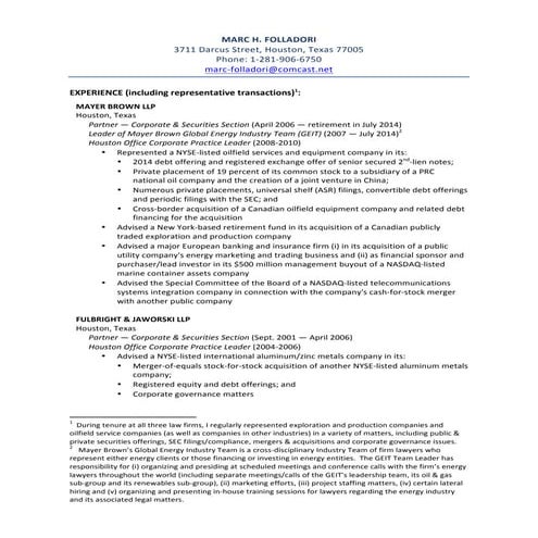 Marc Folladori resume | PDF