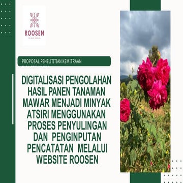 Budidaya Tanaman Mawar untuk Proses Atsiri | PPTX