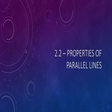 Properties of Parallel Lines | PPT