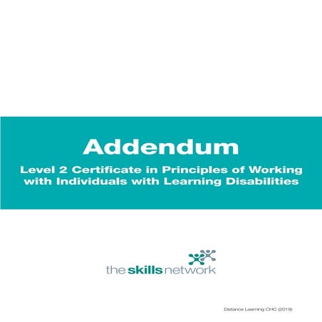 Addendum principles of working with individuals with learning ...