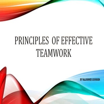 Effective Team Work | PPTX