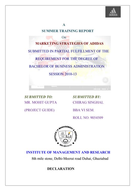 Adidas presentation | PPTX