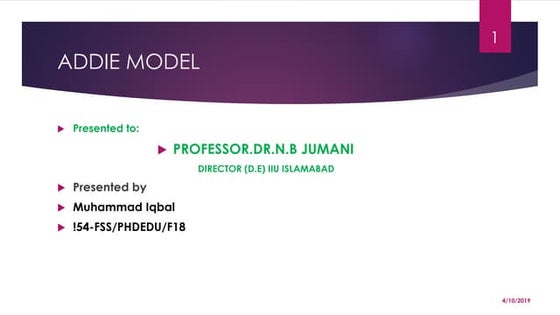 A bit of reflection on the addie design model | PDF | Educational ...