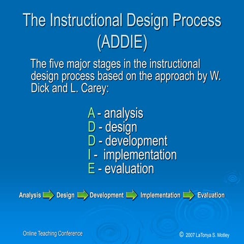 The Analysis Phase of the ADDIE Instructional Design Model | PPTX